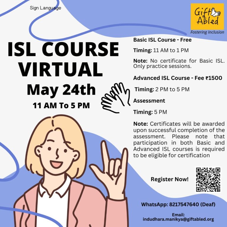 ISL Course Virtual May 24th 2025 - GiftAbled